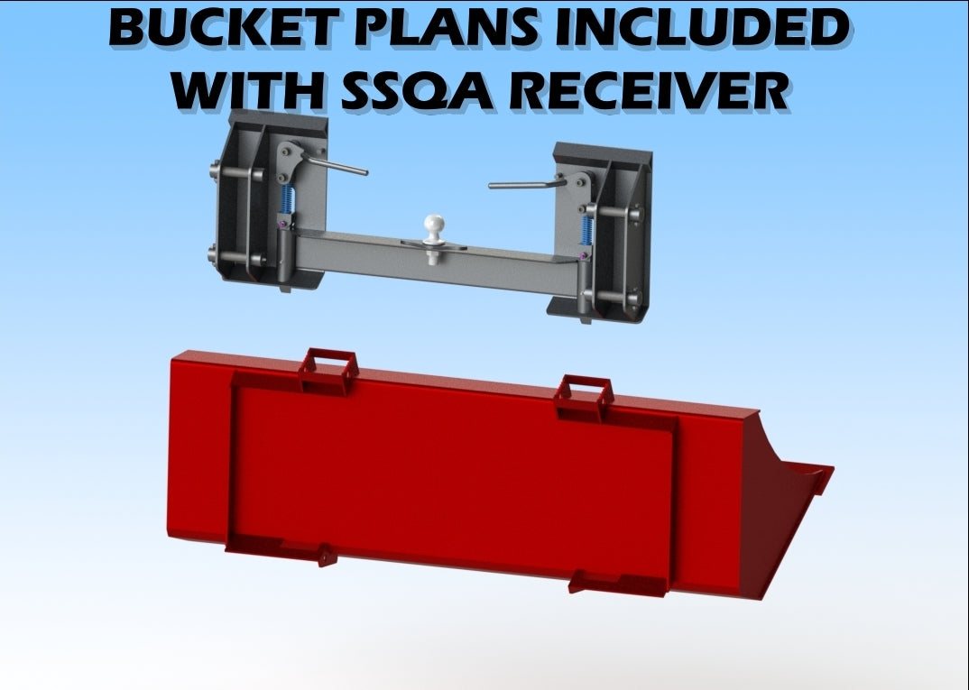 Skid Steer Quick Attach + Receiver PLANS & DXF Files (SSQA) – 57Design